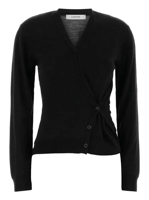 LEMAIRE V-neck Long Sleeve Wrap Jumper - Multicolor