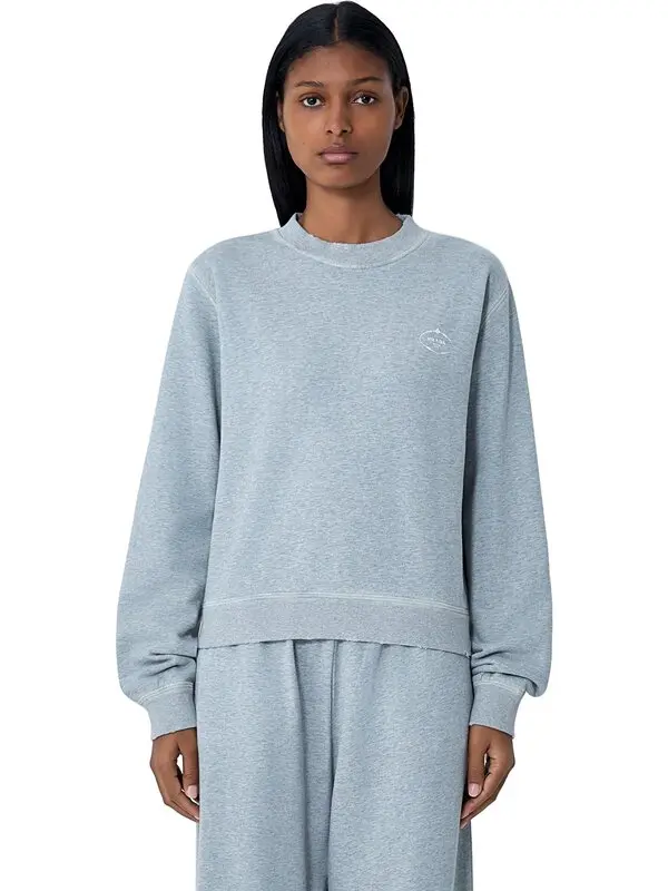 Prada Cotton Crewneck Sweatshirt - Gray