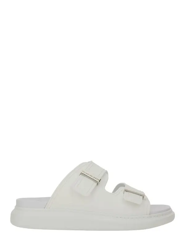 Alexander McQueen Hybrid Double Buckle Sandal - Silver