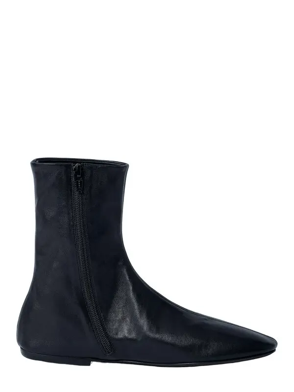 Dries Van Noten Leather Ankle Boots - Black