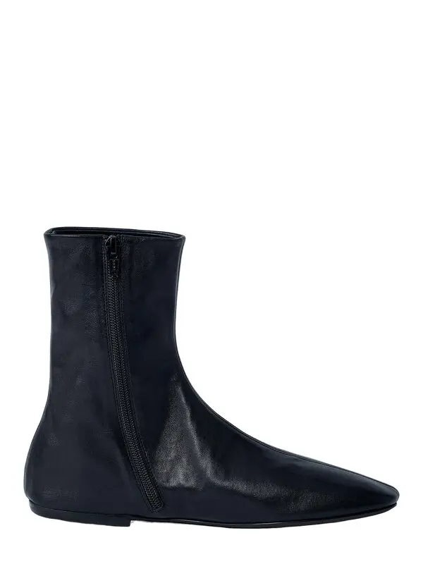 Dries Van Noten Leather Ankle Boots - Black