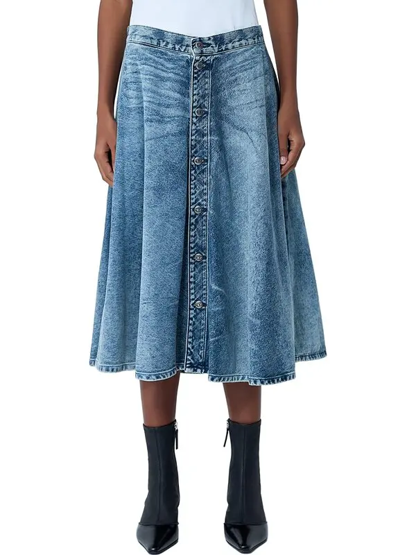 DIESEL® De-annet-fsh Midi Skirt - Blue