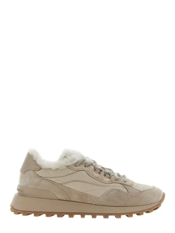 Brunello Cucinelli Active" Sneakers With Jewel Detailing - Cream