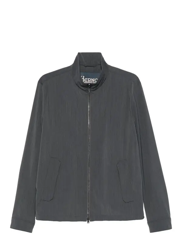 Herno Zip-up Jacket With Stand Collar - Gray