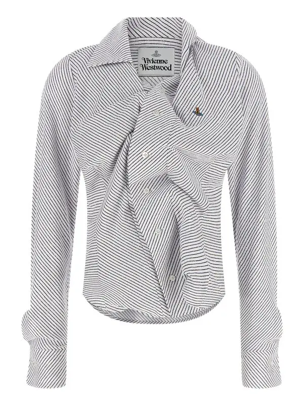 VIVIENNE WESTWOOD Two-tone Striped Cotton Shirt - Multicolor
