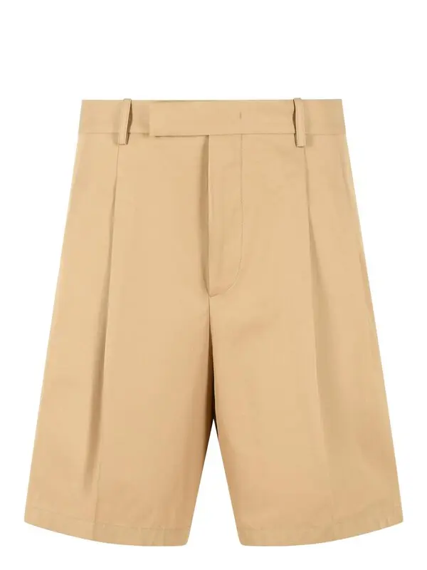 JIL SANDER Beige Cotton Bermuda Shorts - Cream