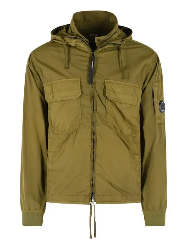 C.P. COMPANY Hooded Polyamide Blend Jacket - Green