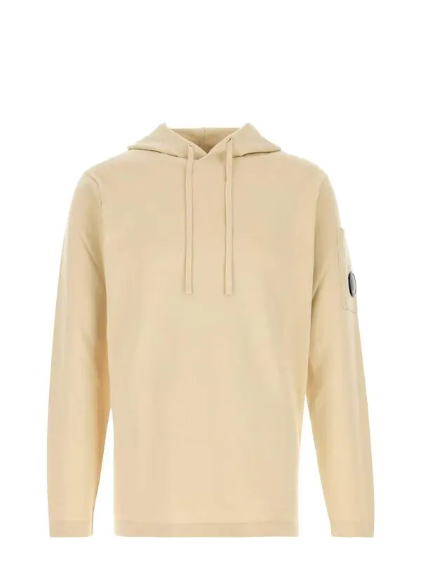 C.P. COMPANY Sand Knit Hooded Sweatshirt - Brown