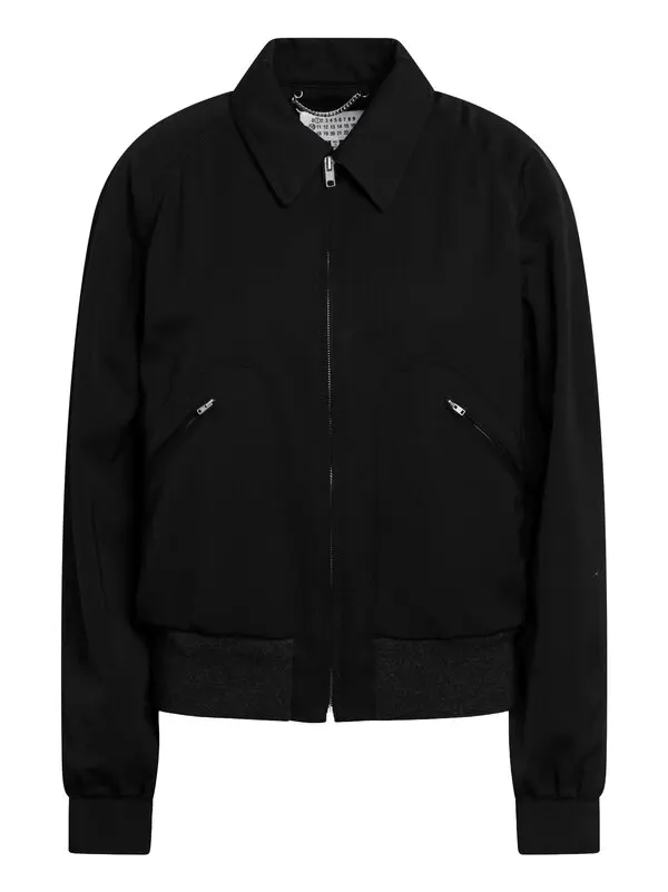 MAISON MARGIELA Virgin Wool Zip-up Jacket - Black