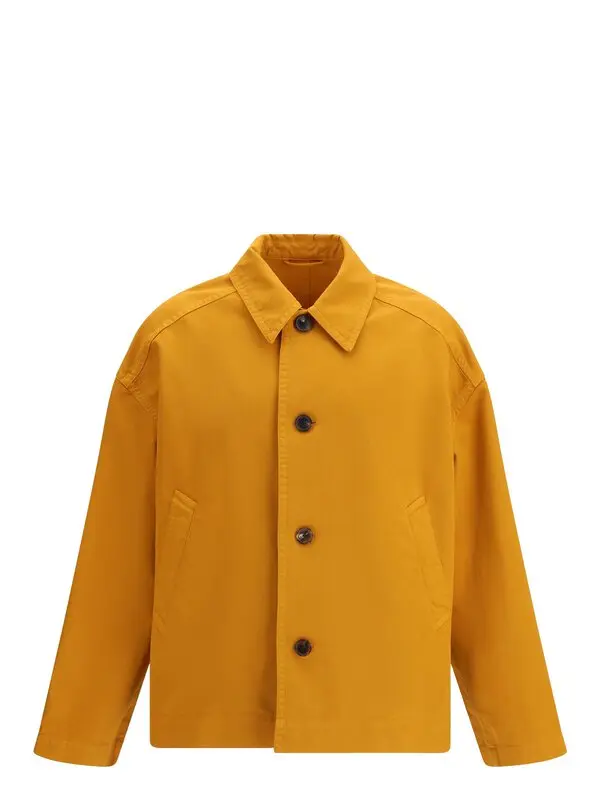 Dries Van Noten Robinson Overdyed Cotton Coat - Orange