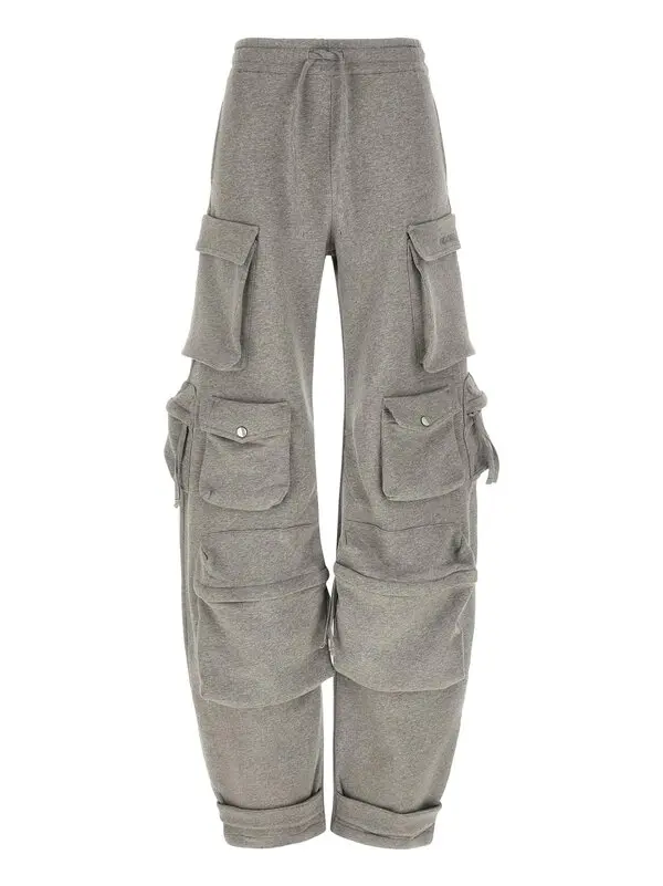 Attico Fern Cargo Sweatpants - Gray