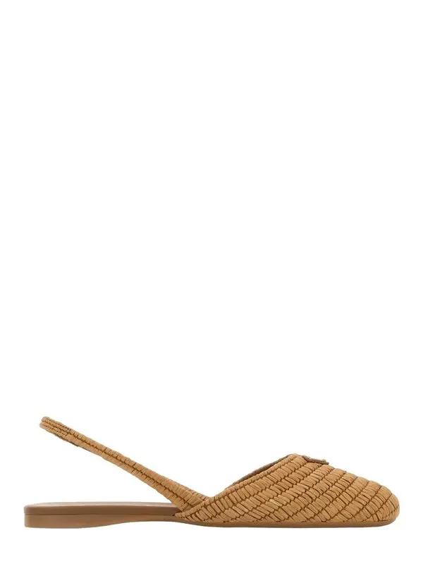 Prada Raffia Ballerinas - Brown