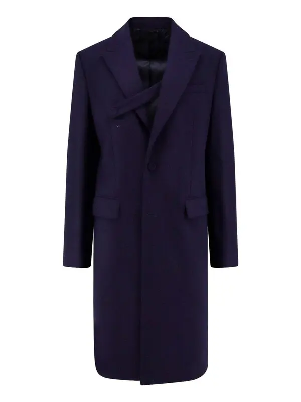 Dior Single-breasted Virgin Wool Coat - Multicolor