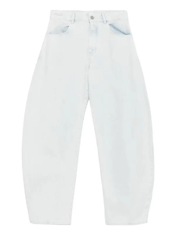 Alaïa Low Round Wide Leg Jeans - Blue