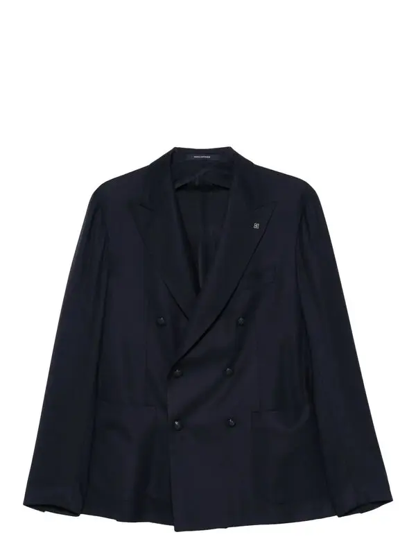 Tagliatore Double Breasted Wool Blazer - Blue