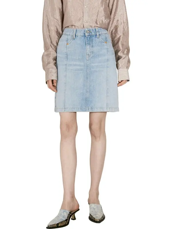 Martine Rose Narrow Front Mini Skirt - Blue
