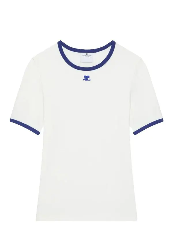 COURREGES Heritage Contrast T-shirt - White