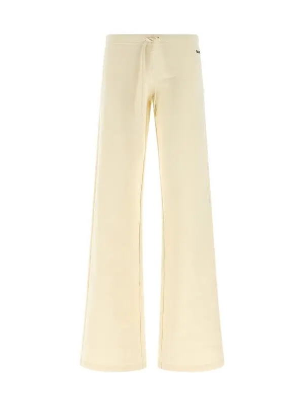 Balenciaga Back Logo Cotton Joggers - White