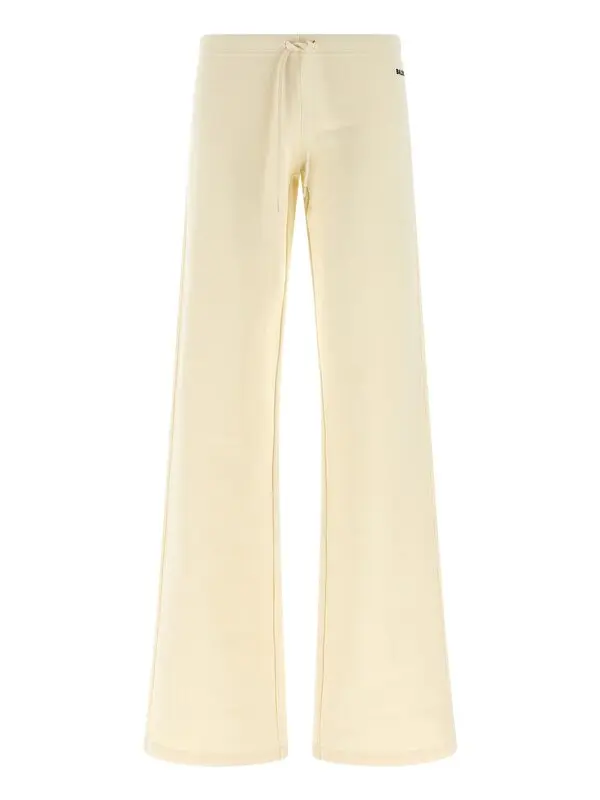 Balenciaga Back Logo Cotton Joggers - White