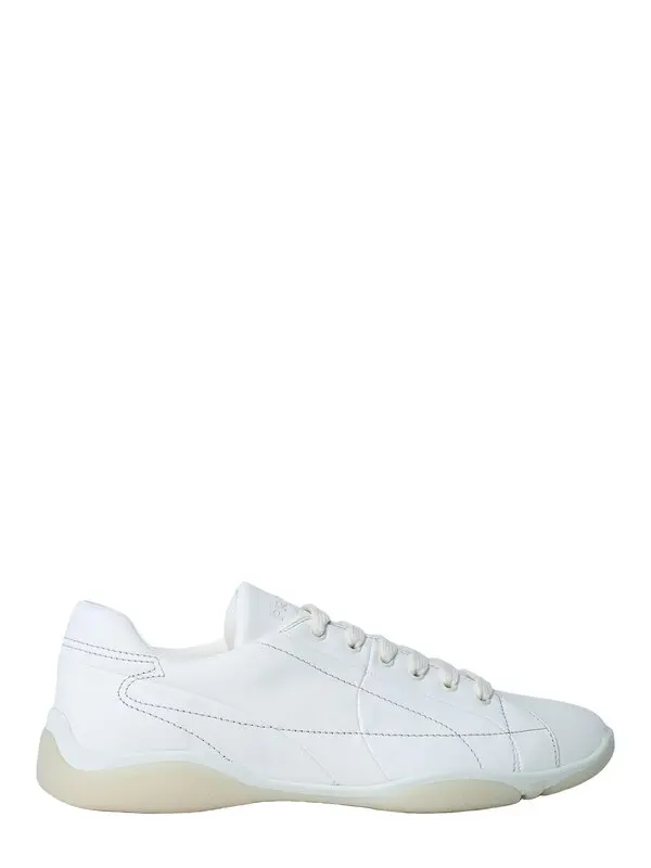 Prada Prax 01 Leather Sneakers - White