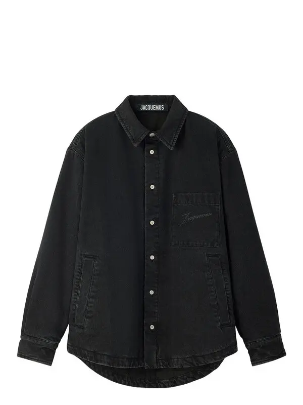 Jacquemus La Chemise Boulanger" Denim Shirt - Black