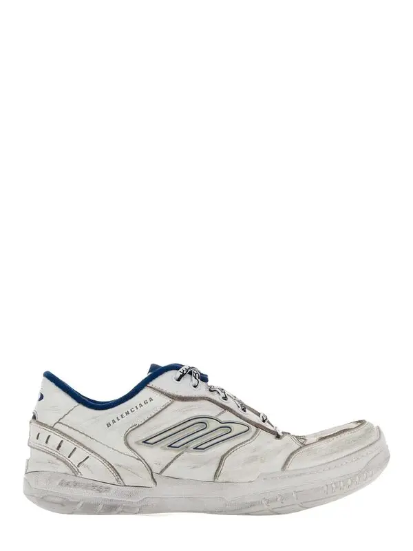 Balenciaga Leather Hamptons Sneakers - White