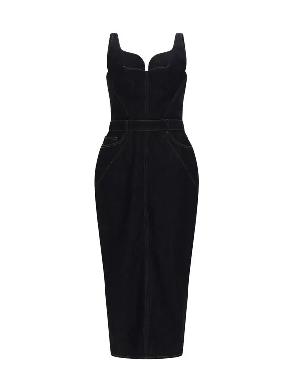 Givenchy Raw Denim Dress - Blue