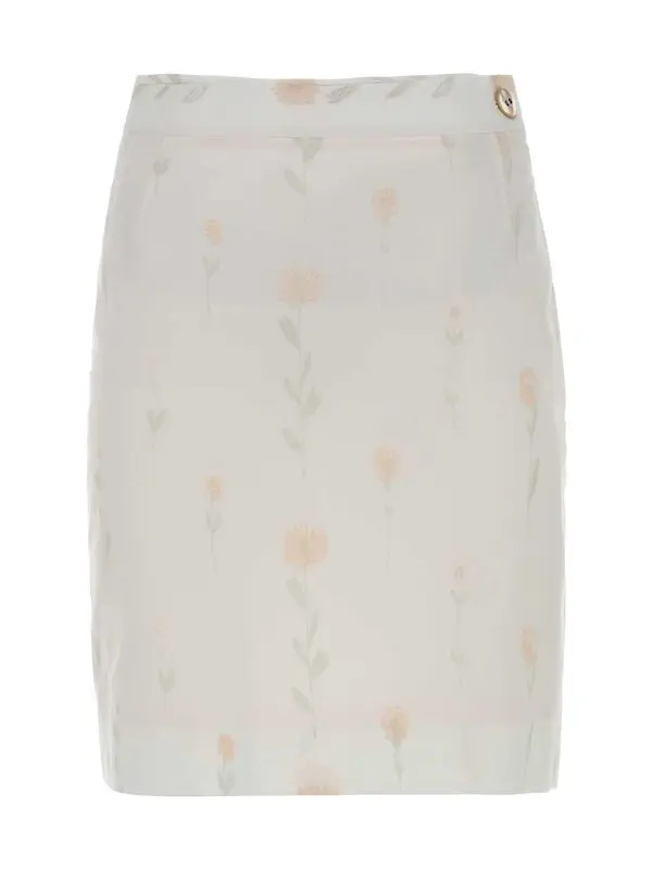 VIVIENNE WESTWOOD Floral Cotton Blend Mini Skirt - Multicolor