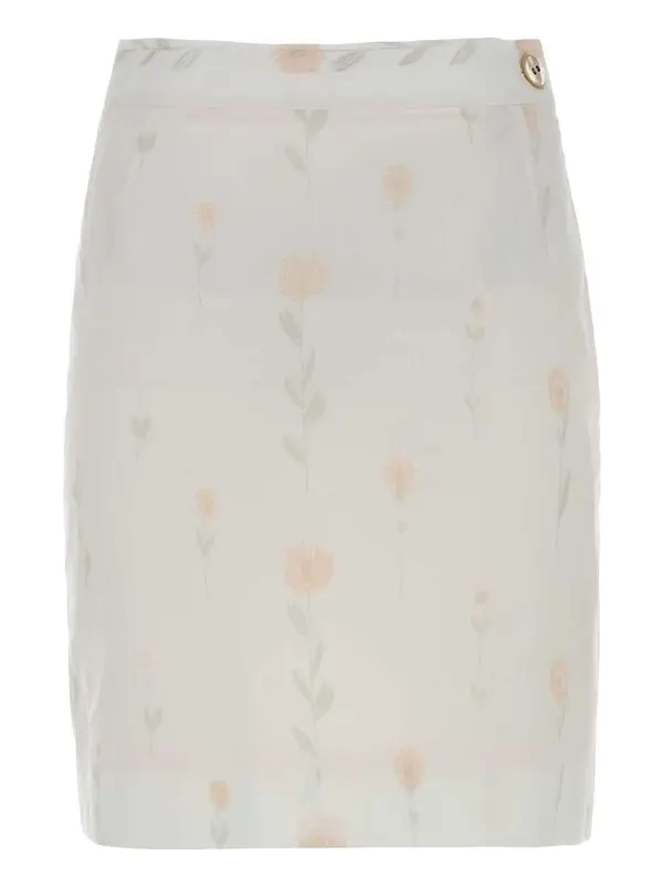 VIVIENNE WESTWOOD Floral Cotton Blend Mini Skirt - Multicolor