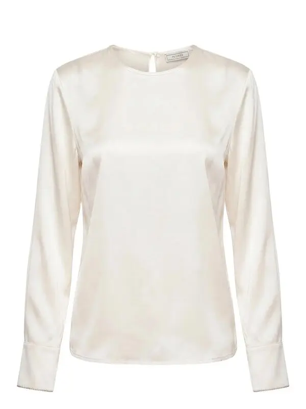 Peserico Silk Satin Long-sleeve Shirt - Multicolor