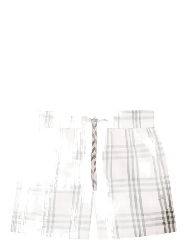 Burberry Mallow Check Pattern Cotton Shorts - Pink