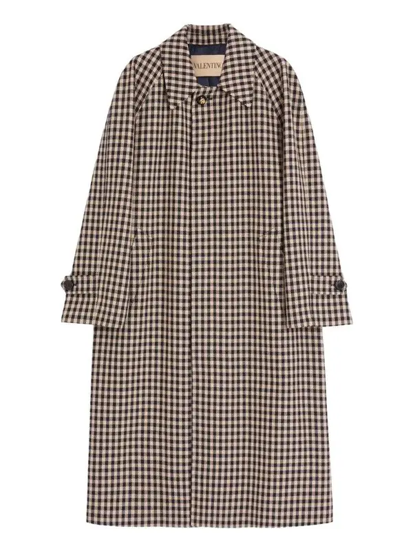 Valentino Garavani Checked Single-breasted Coat - Multicolor