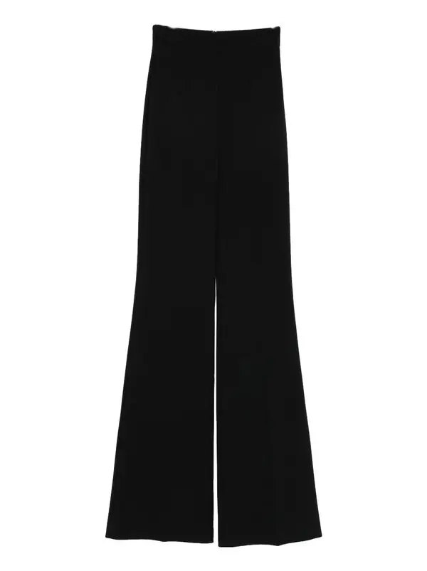 Sportmax Black High-waisted Wide-leg Trousers - Multicolor