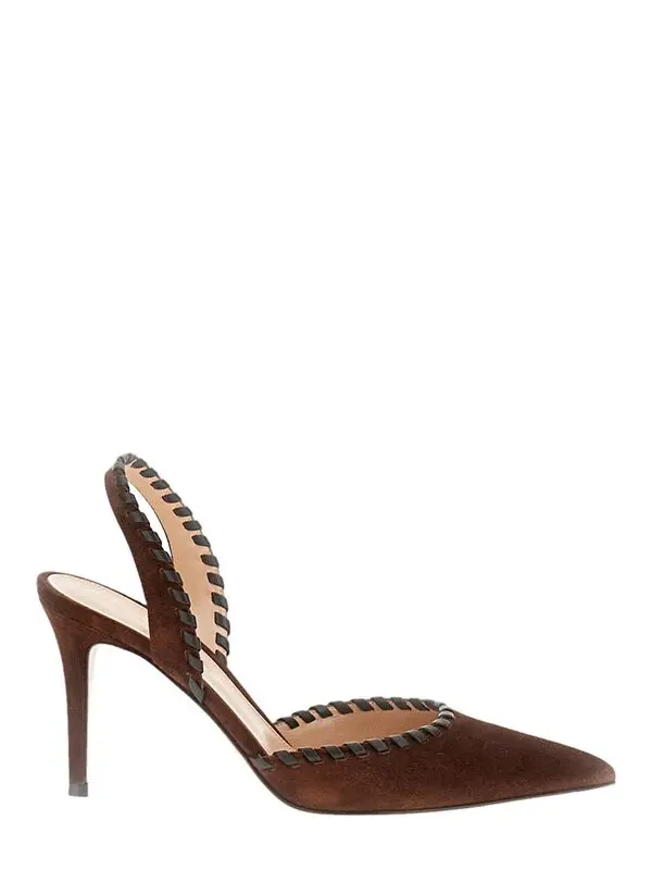 GIANVITO ROSSI Zaira Suede Slingback Shoes - Multicolor