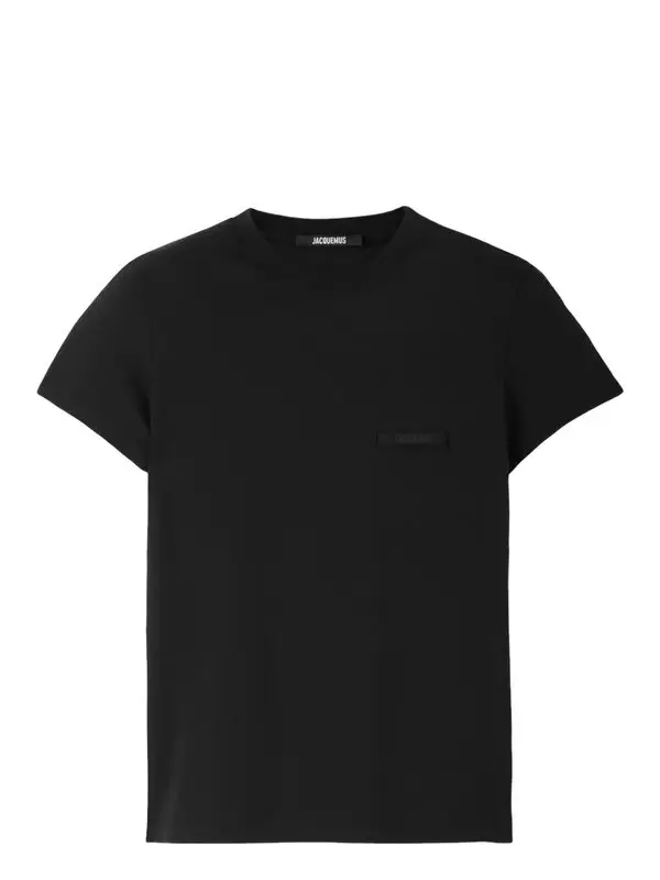 Jacquemus Le T-shirt Gros Grain Cotton - Black