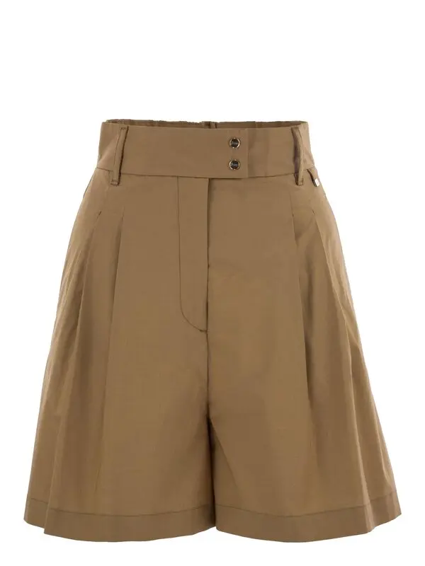 Herno Stretch Cotton Bermuda Shorts - Brown