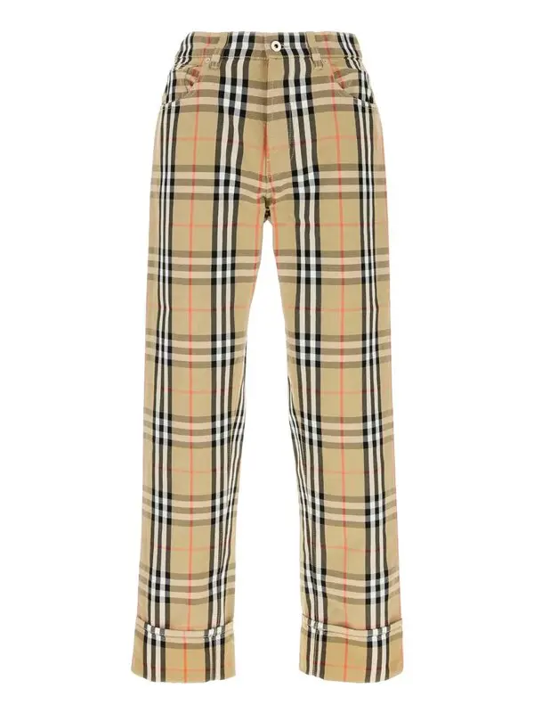 Burberry Embroidered Canvas Pants - Multicolor
