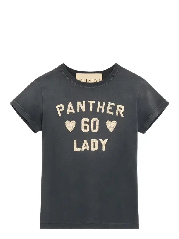 Valentino Garavani Printed Cotton T-shirt - Black