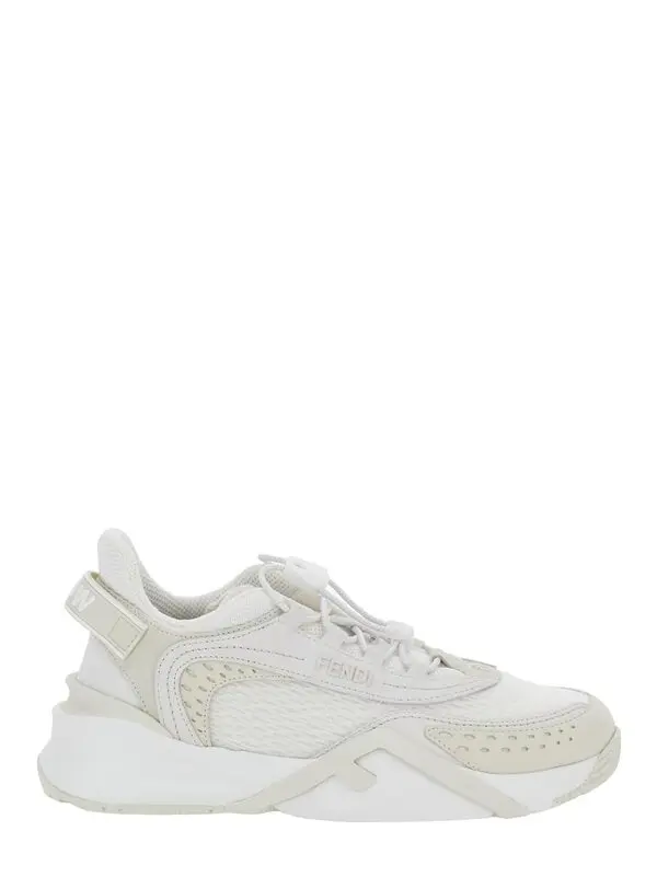 Fendi Flow' Sneakers With Toggle Closure And Logo Lettering On The Side In Tech Fabric - Multicolor