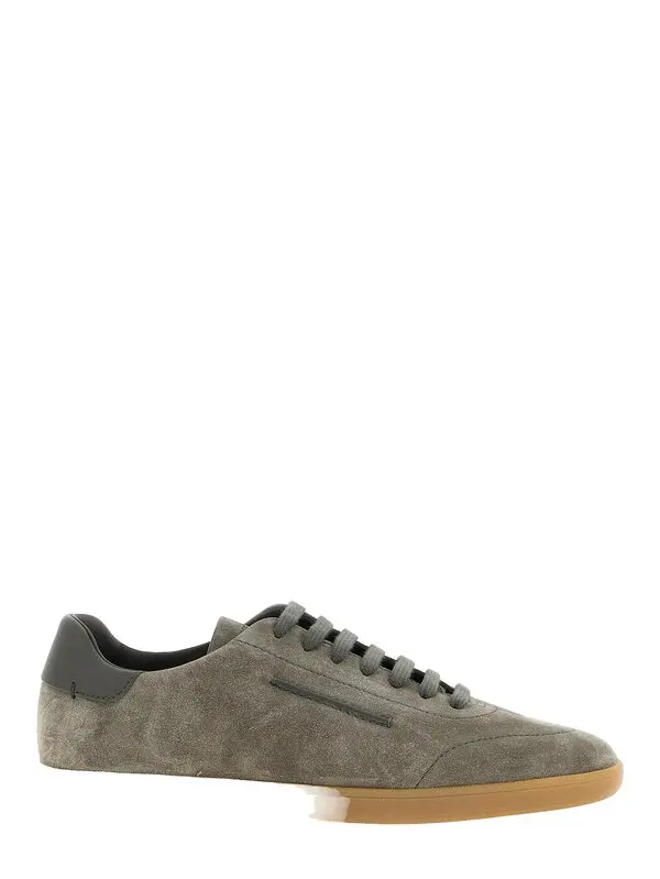 Zegna 232 Suede Lace-up Sneakers - Gray