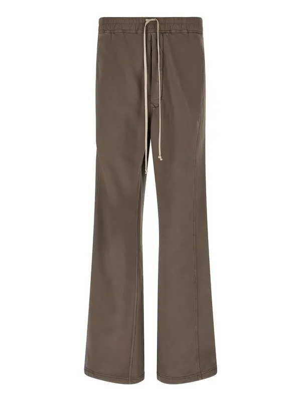 Rick Owens Wide Leg Trousers With Snap Button Detail - Gray