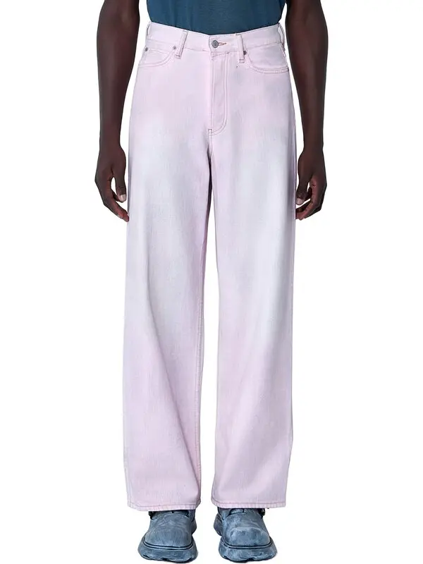 Acne Studios 1981 Coated Straight-leg Jeans - Pink