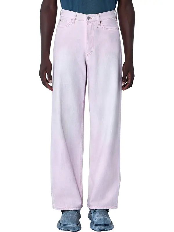 Acne Studios 1981 Coated Straight-leg Jeans - Pink