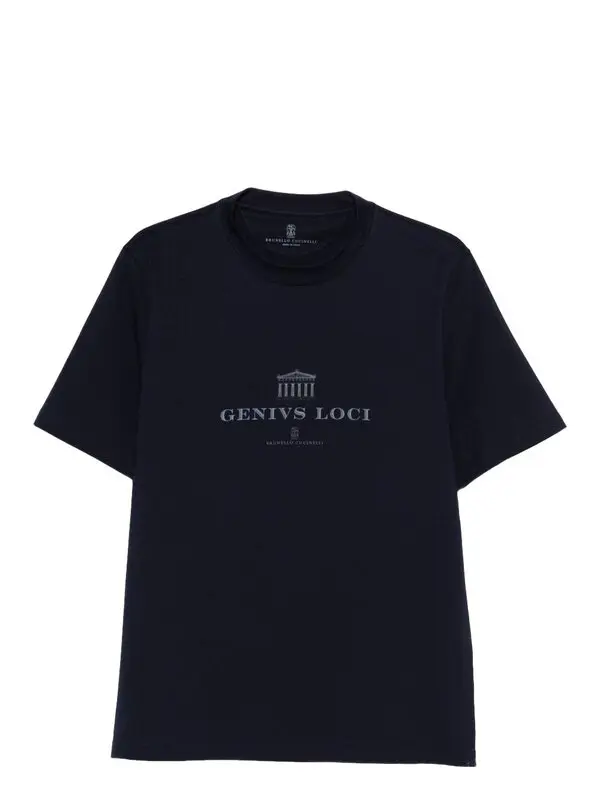 Brunello Cucinelli Logo Cotton T-shirt - Multicolor