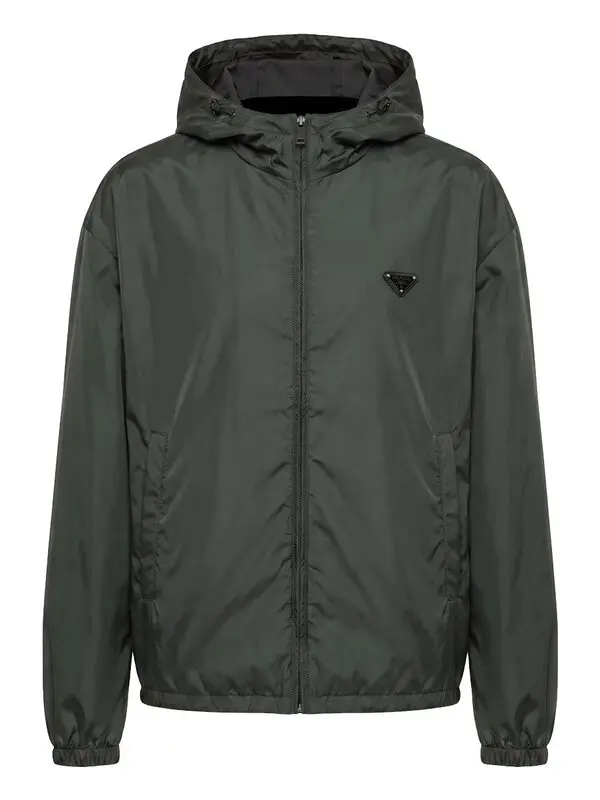 Prada Re-nylon Jacket With Logo Detail - Multicolor