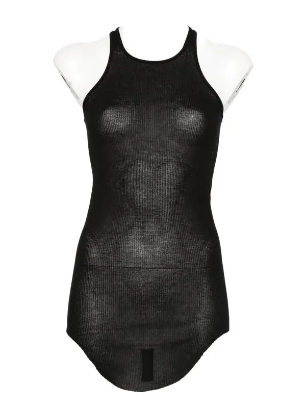 Rick Owens Asymmetric Ribbed Knit Tank Top - Multicolor