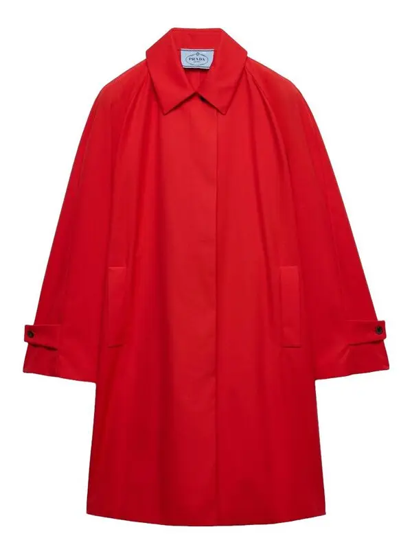 Prada Gabardine Midi Coat - Multicolor