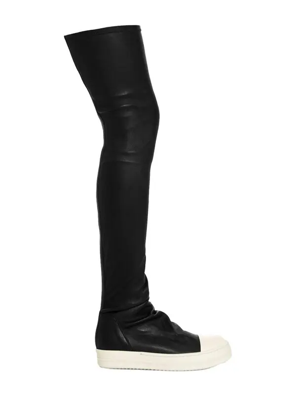 Rick Owens Over-the-knee Stretch Boots With Cap Toe - Multicolor