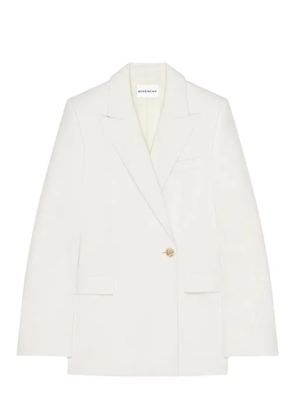 Givenchy Double-breasted Wool And Mohair Cocoon Jacket - White