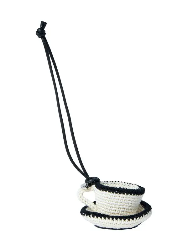 JW Anderson Crochet Teacup Charm - White